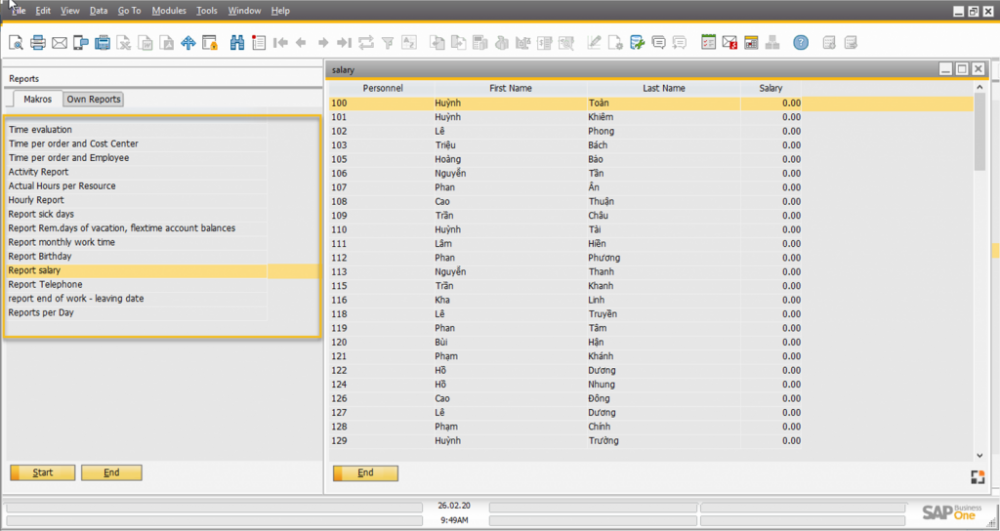 Human Resource Management INFOASIA SAP ERP - MES - MRP - APS